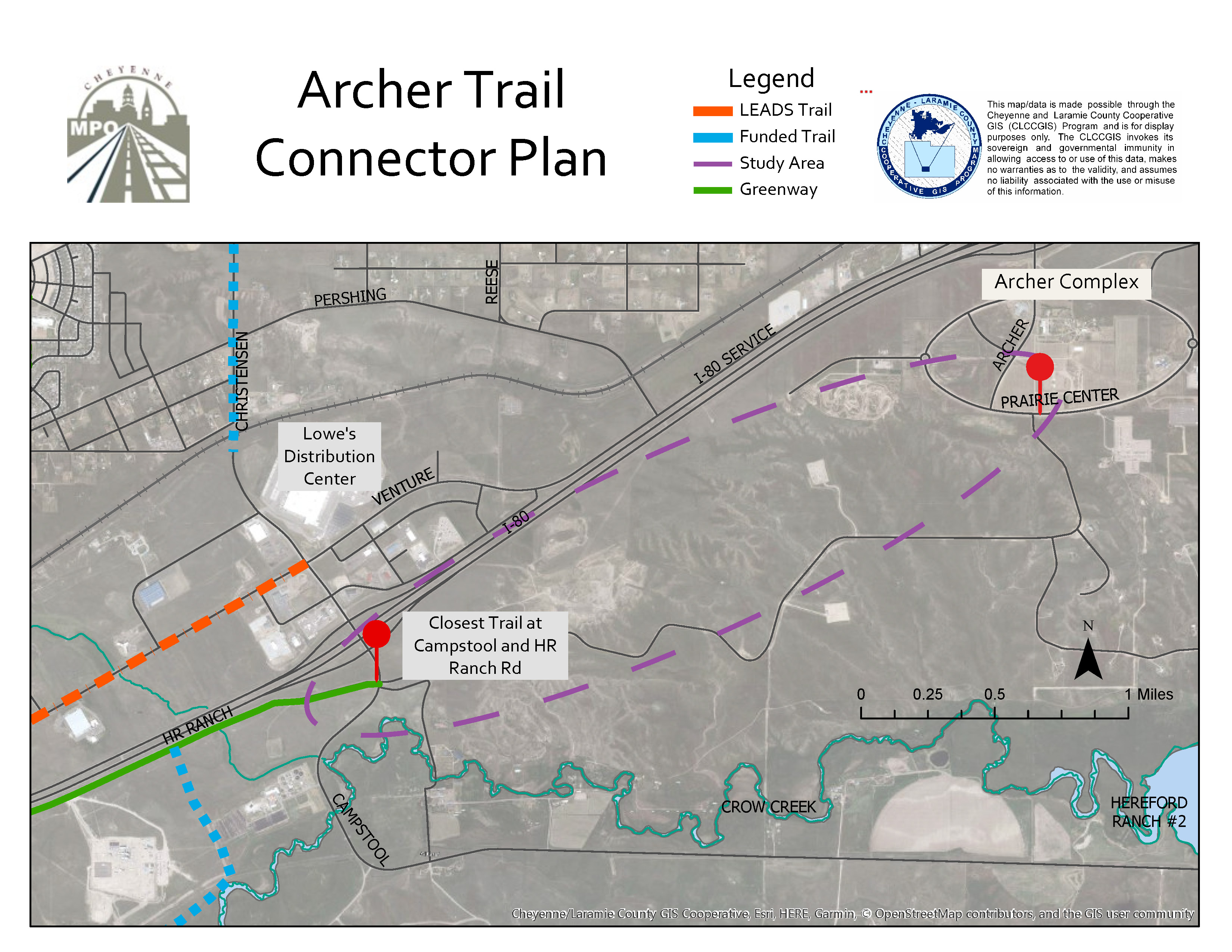 Archer Trail Project Map - Cheyenne MPO